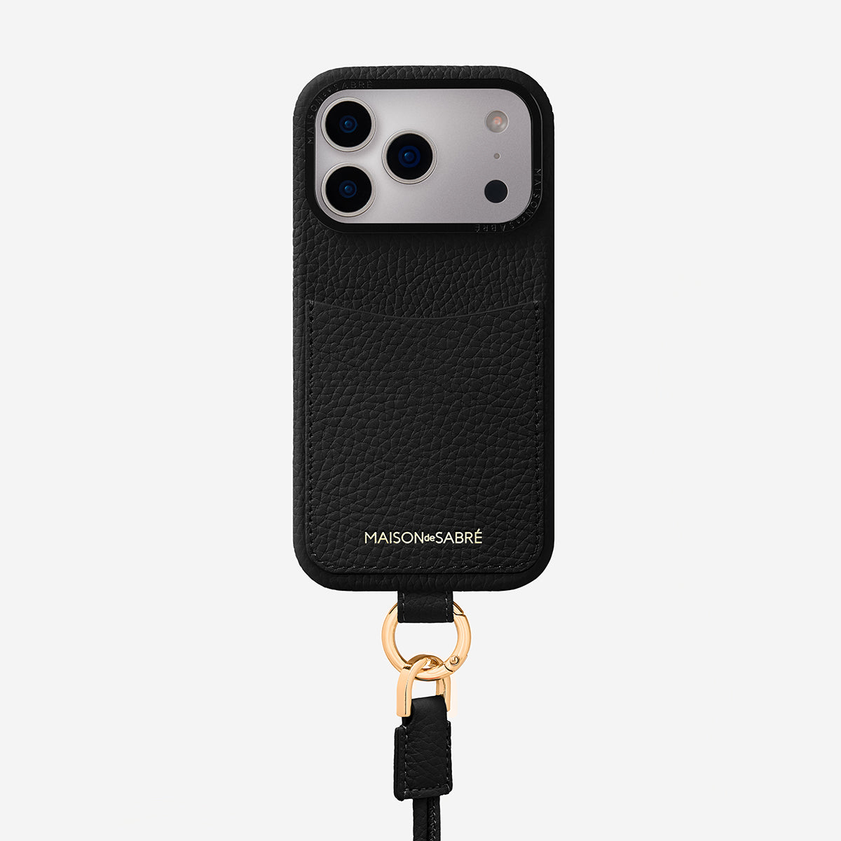 The Sling Phone Case iPhone 17 Pro - Black Caviar – MAISON de SABRÉ