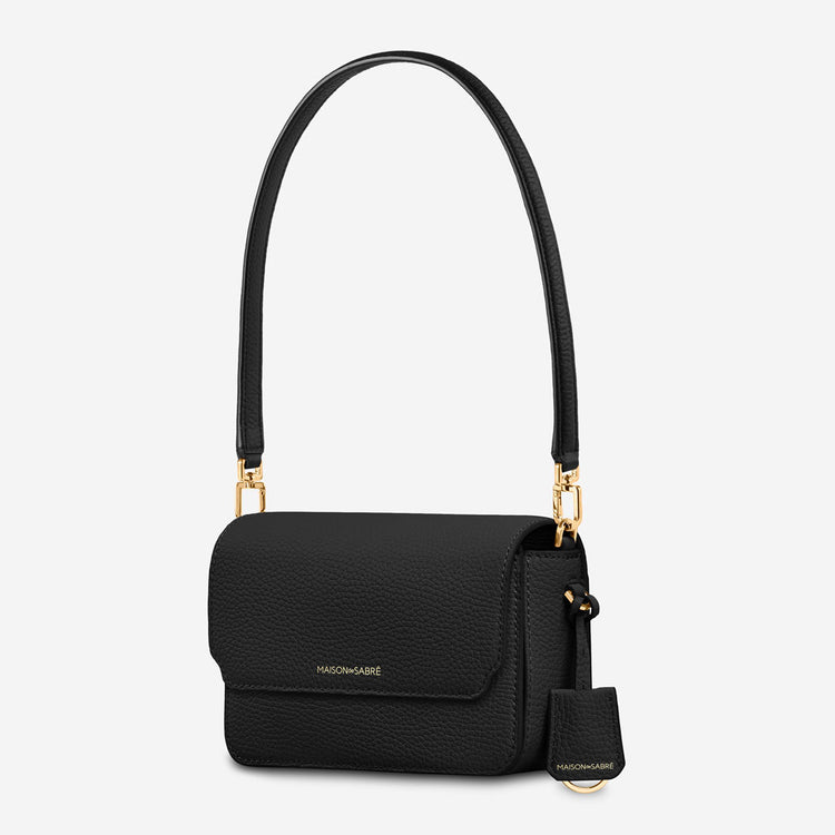 The Mini Flap Bag Black Caviar Maison De SabrÉ