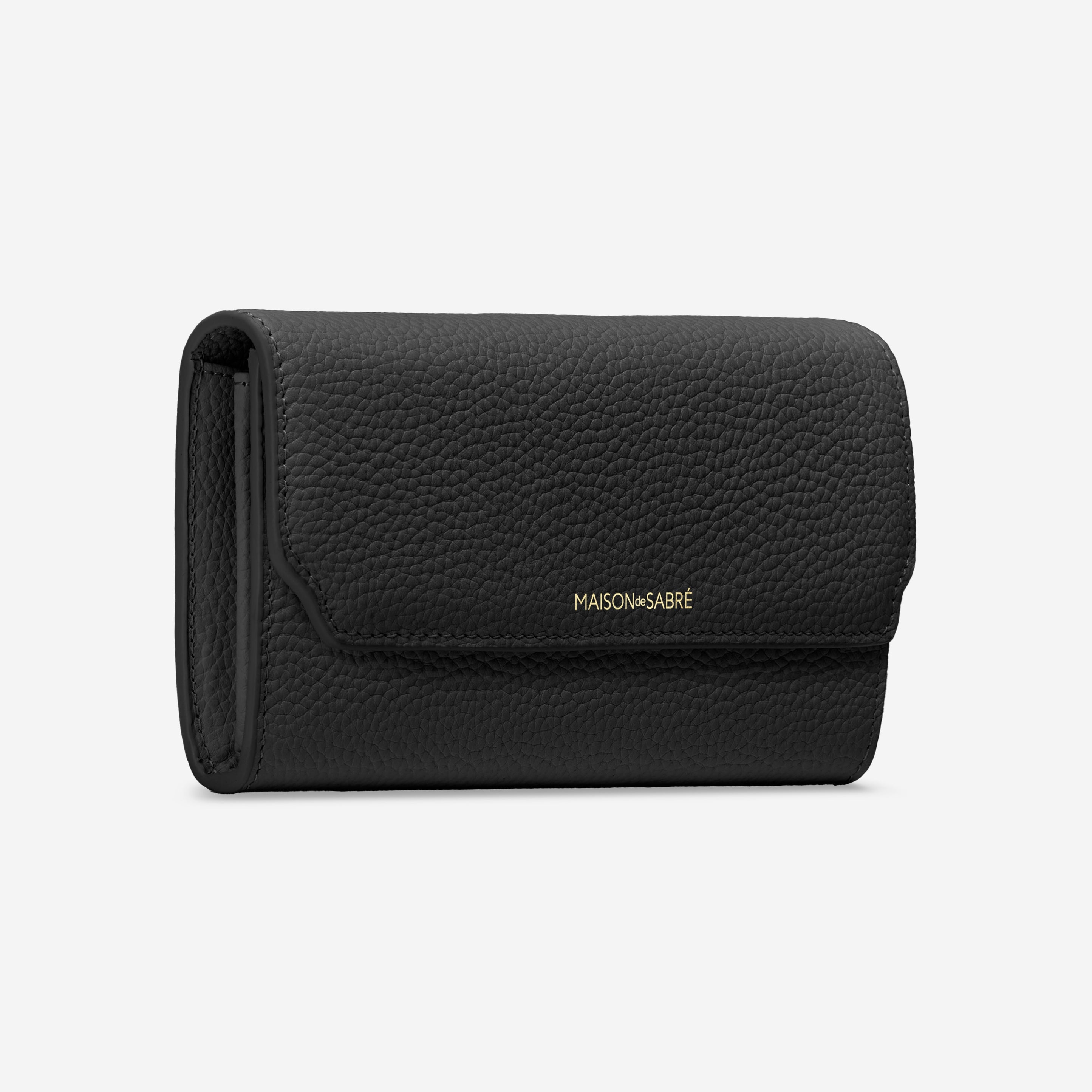 The Long Flap Wallet - Pomegranate Caviar – MAISON de SABRÉ